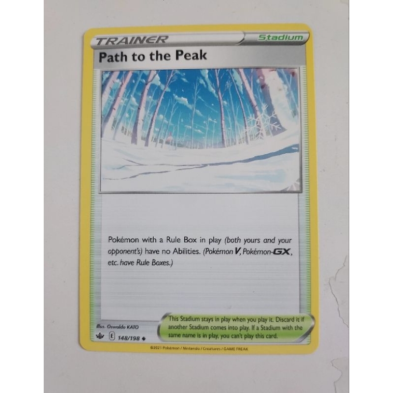 Pokemon path to the peak trainer stadium chilling reign card | Shopee ...