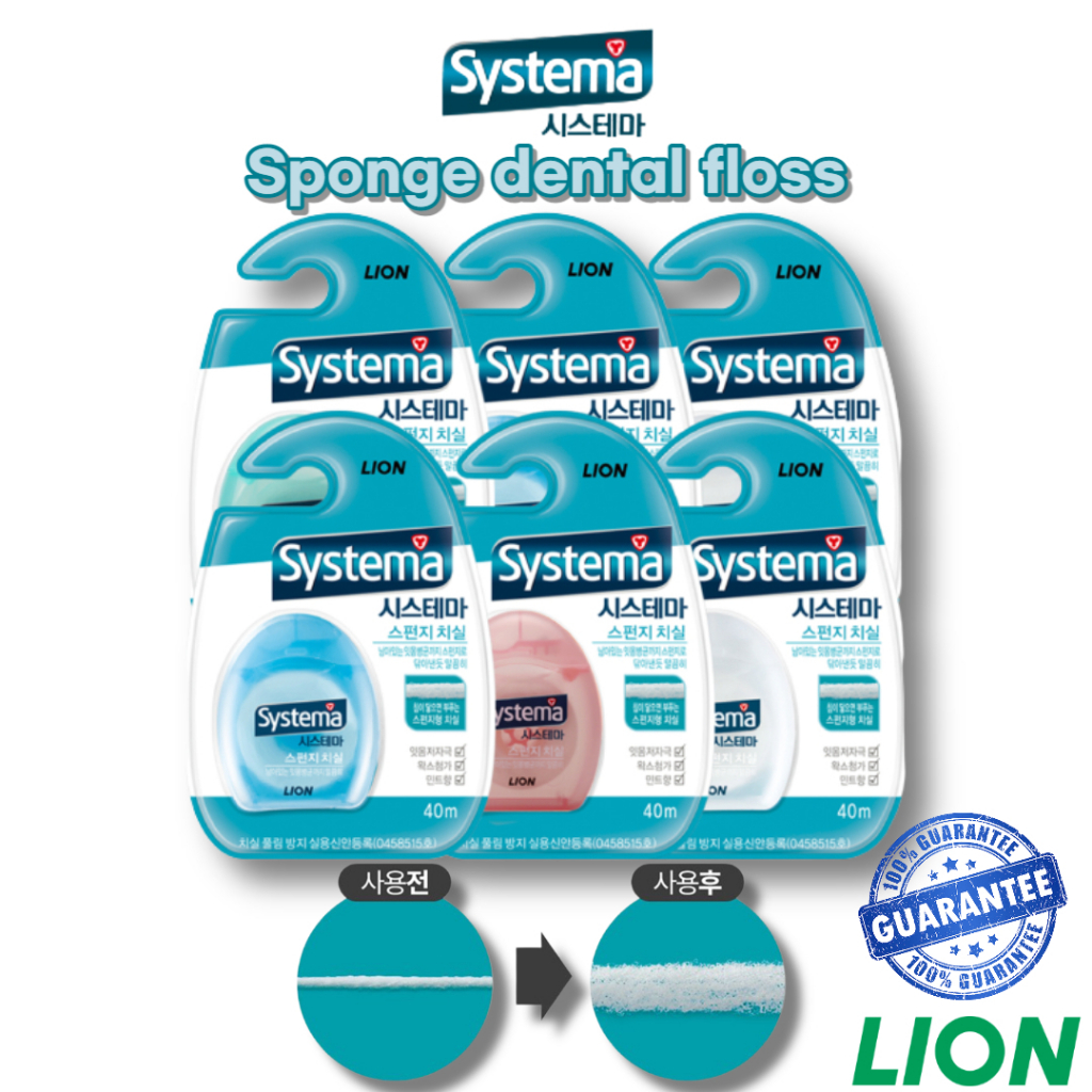Systema 3D Expandable Dental Sponge Floss 40M Effective Plaque Removal ...