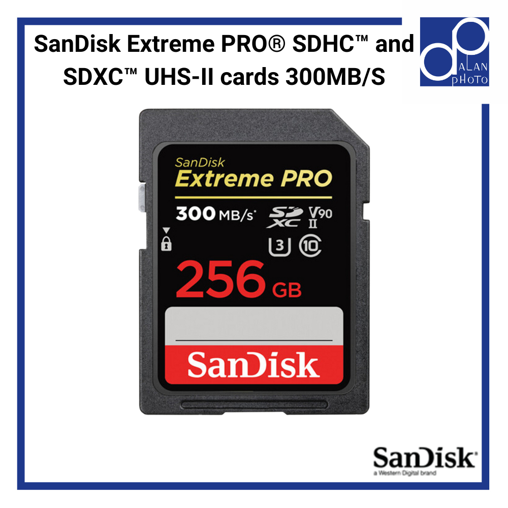 SanDisk Extreme PRO® SDXC™ UHS-II cards 256GB 4K U3 V90 UHS-II 300MB/s (SDSDXDK-256G-GN4IN ...