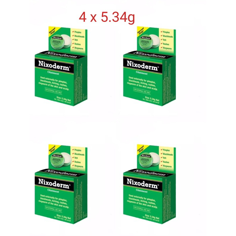 [Bundle of 4] [Exp Oct 25][Free Ship] Nixoderm Ointment 4 x 5.34g Small ...
