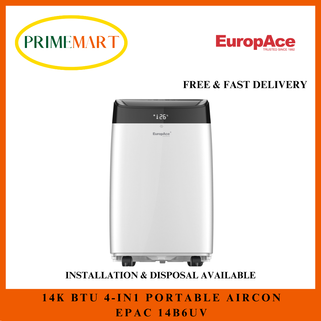 EUROPACE EPAC14B6UV 4 in 114K BTU PORTABLE AIRCONDITIONER - 1 YEAR ...