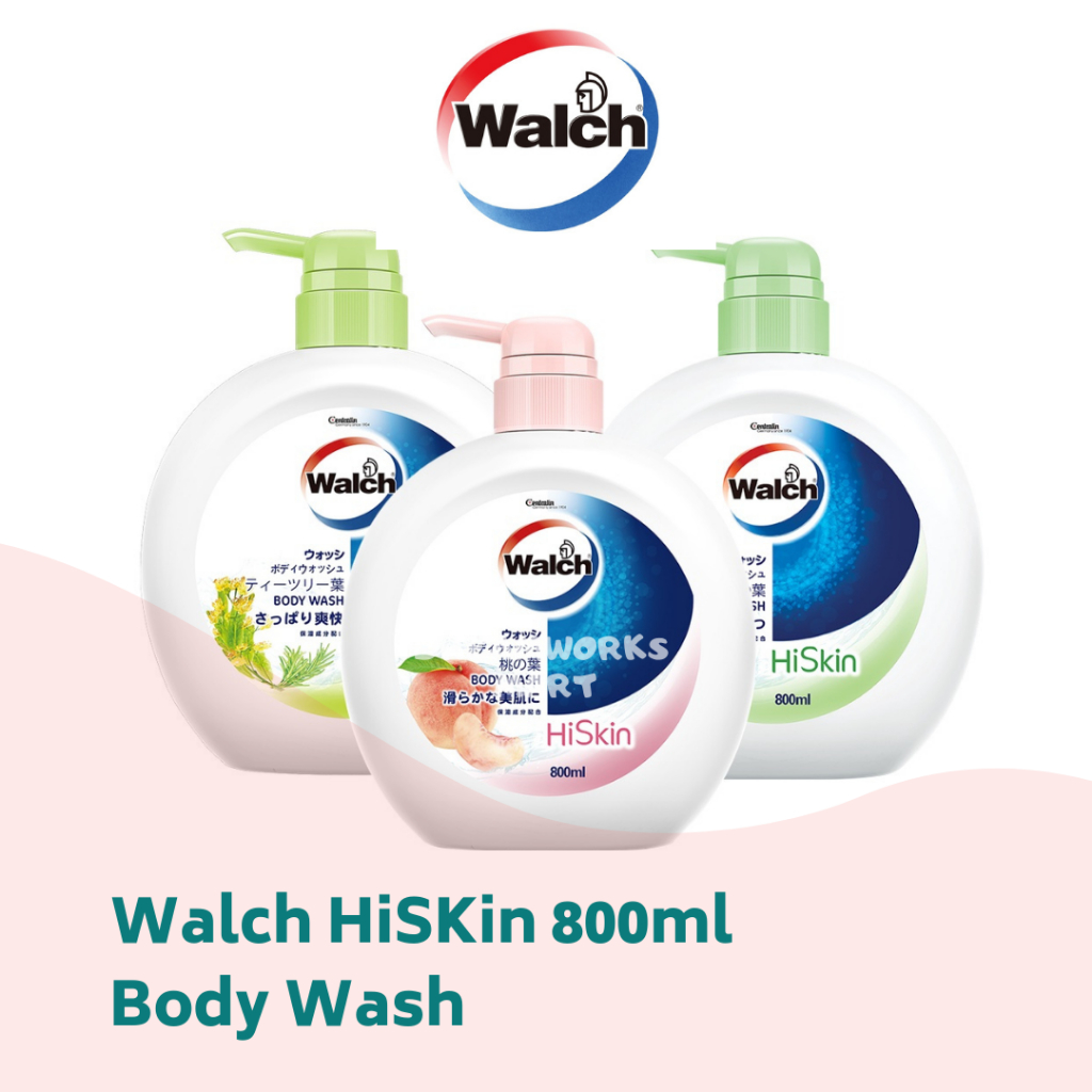 [Bundle Deal] Walch Body Wash HiSkin 800ml Tea Tree/Pomelo/Peach ...