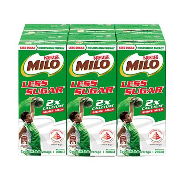 Milo UHT 50-Percent Less Sugar Chocolate Malted Milk/UHT 50% Less Sugar ...
