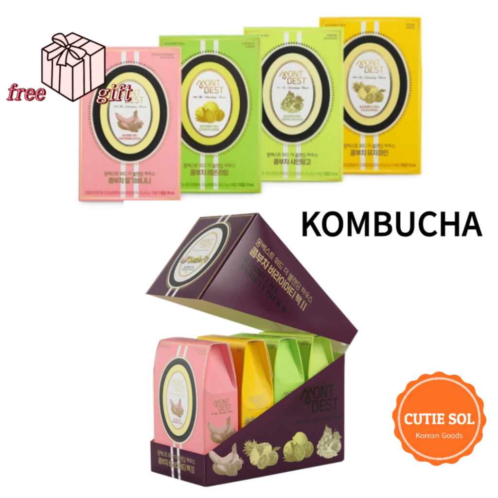 MONT BEST Bending House Kombucha 4 Floavor Variety Pack 40 sticks ...