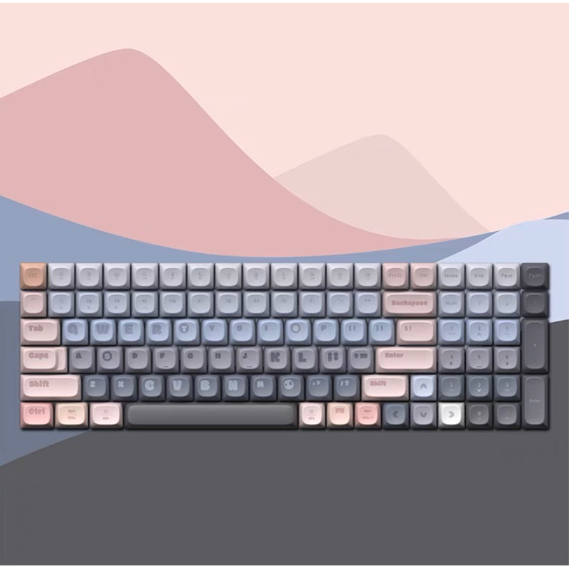 LOFREE TOUCH Profile Dye-Sub PBT 100 Key Keycap Theme Set - Cotton Lady ...