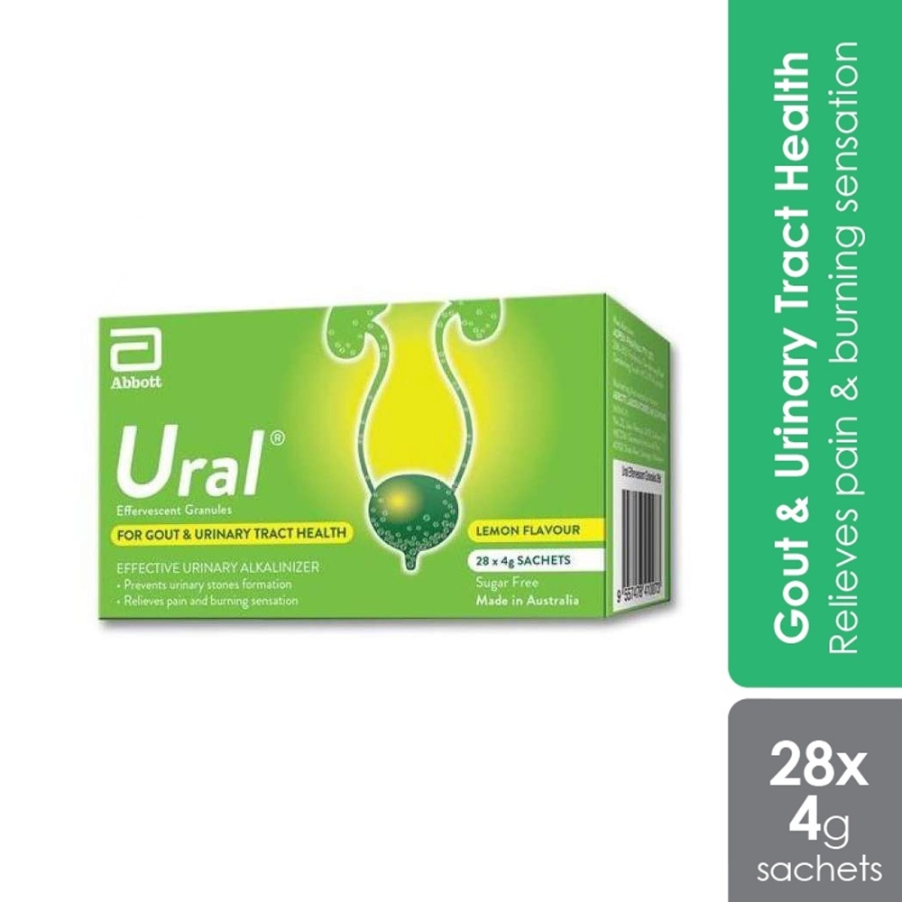 Ural Effervescent Granules 4G (28Sachets) lemon flavour EXP: 2026 ...