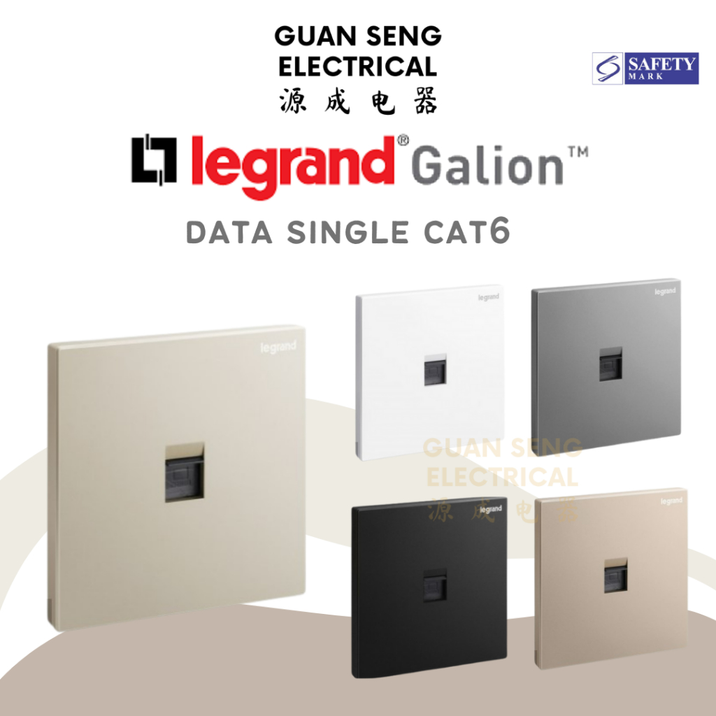 [SG Seller] Legrand Galion RJ45 Cat6 Data Socket White Dark Silver ...