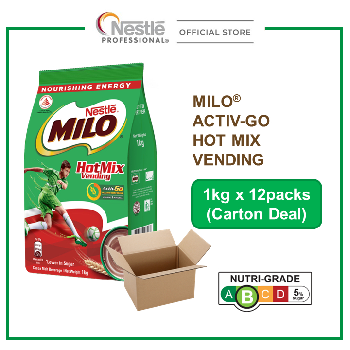 (Carton Deal) MILO® Activ-Go Hot Mix Vending - 1kg x 12packs | Shopee Singapore