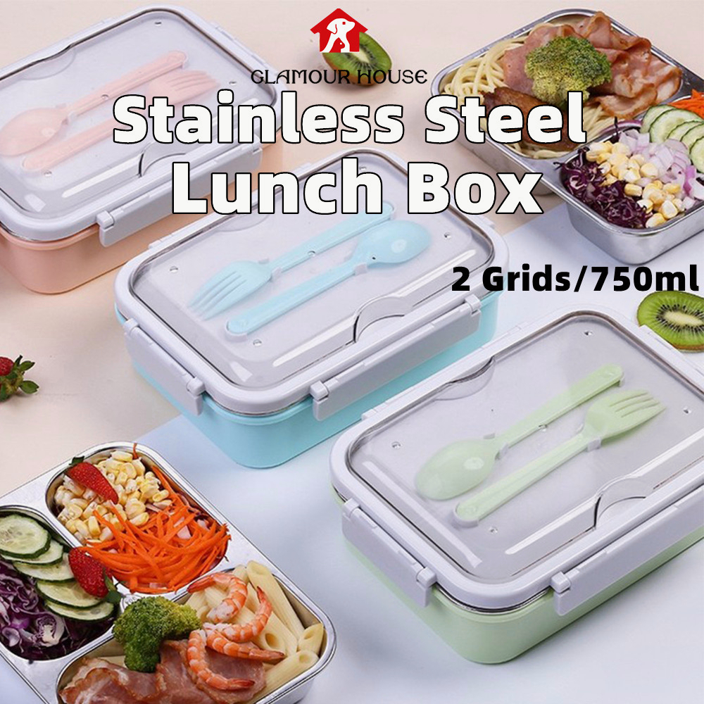 [SG] 750ml Stainless Steel Lunch Box Bento Box Food Storage Container ...