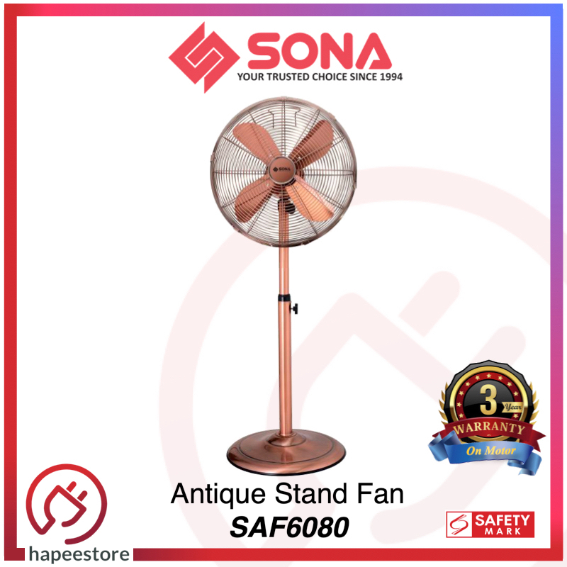 Sona 16 Inch Antique Metal Fan - SAF6080 (3 Years Warranty) | Shopee ...