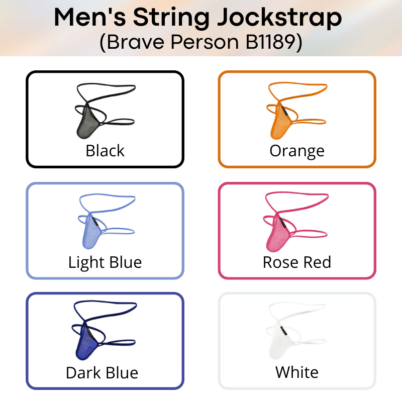 Men's Jockstrap : Low Cut String Underwear (Brave Person BP1189 ...