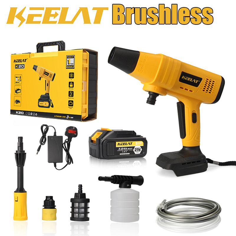 KEELAT KPW005 Brushless Cordless High Pressure Car Washer Gun Water Jet ...