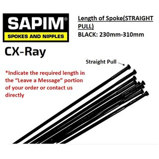 Sapim CX-Ray Bicycle Spokes Aero Bladed Bike Spokes Straight Pull ...