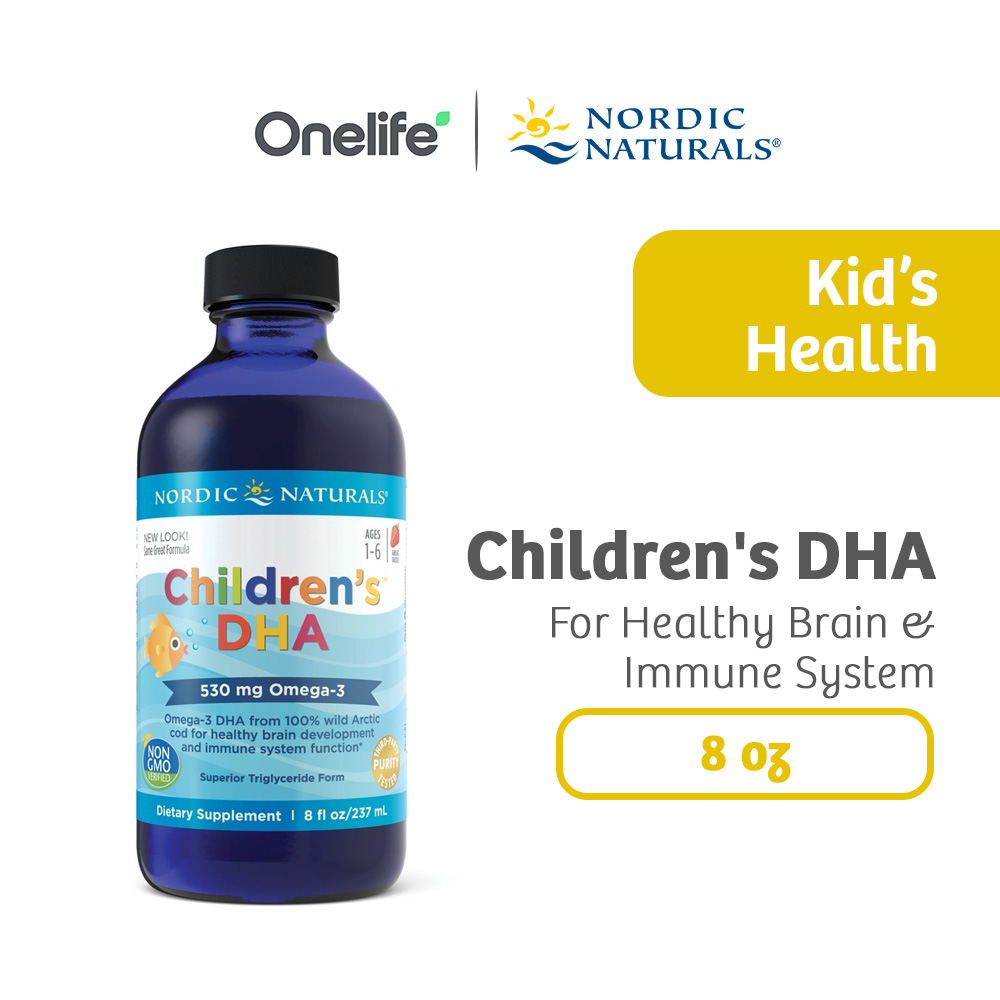 Nordic Naturals Children's DHA 530mg Omega 3 237ml (8 fl oz) (Ages 1-6 ...