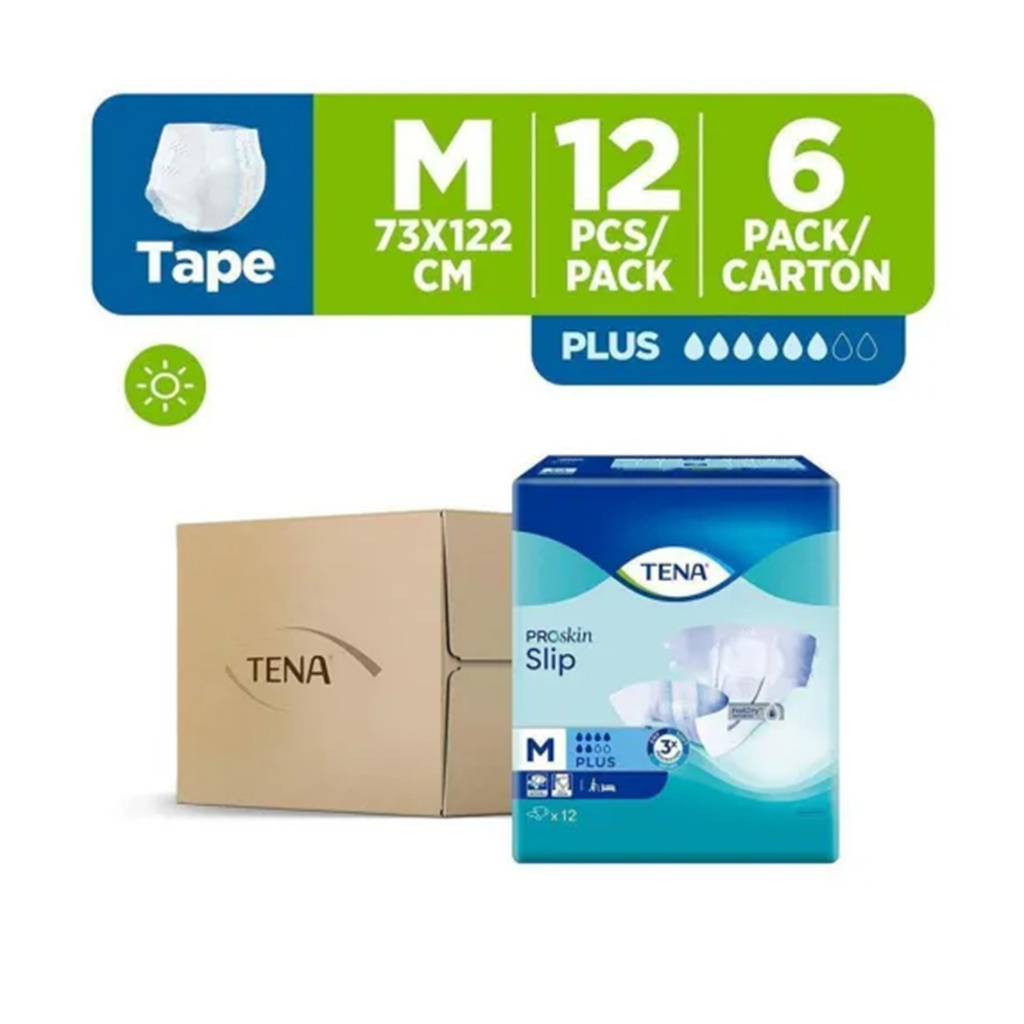 TENA Slip Plus M Adult Diapers 12s x 6 packs | Shopee Singapore