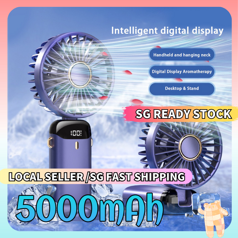 SG READY STOCK Portable USB Mini Fan Adjustable Mini Cooling Fan 5 ...