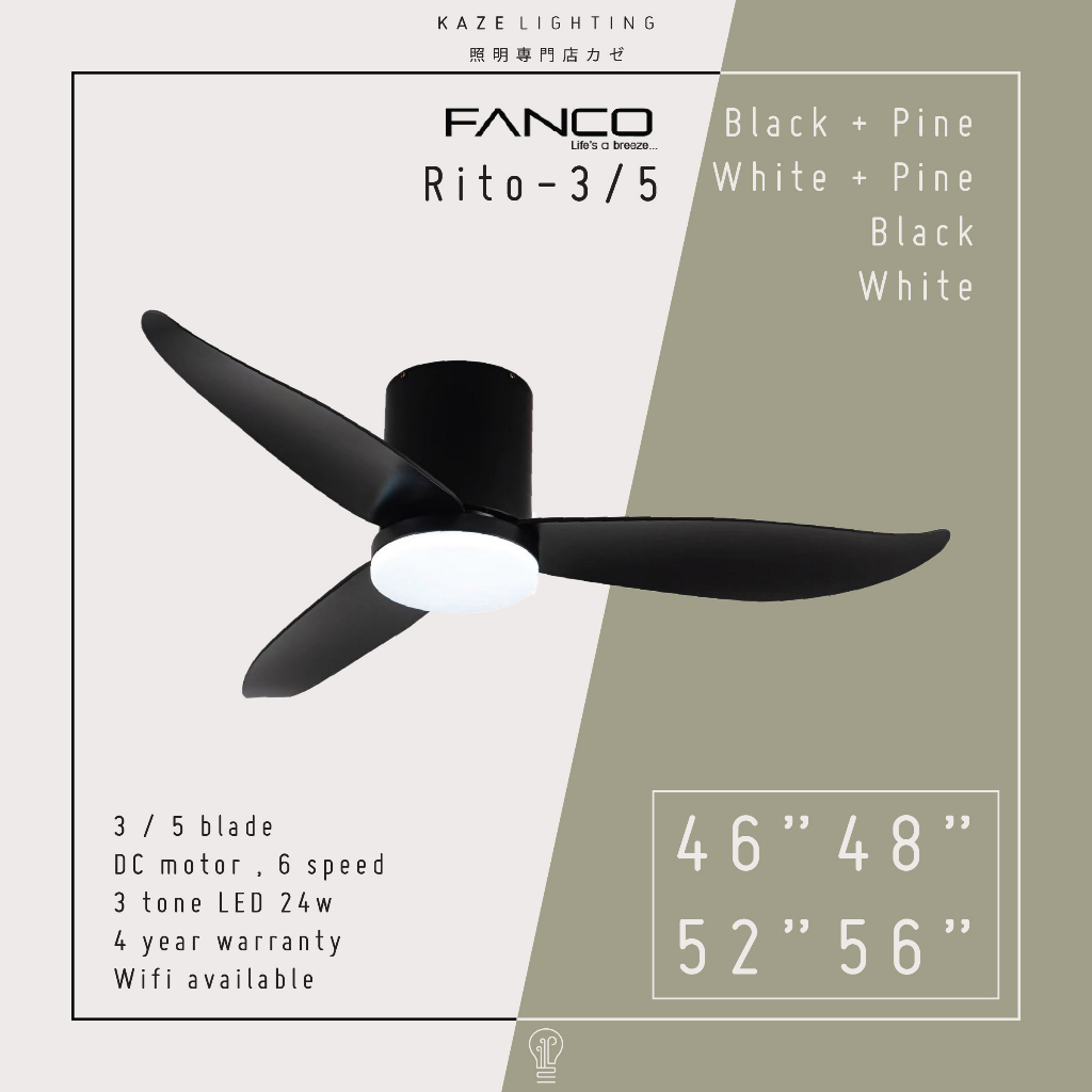[INSTALLATION] - FANCO RITO - 3 / RITO - 5 46, 48, 52 & 54Inch DC Motor ...