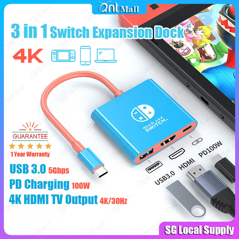 [SG READY STOCK] 3-IN-1 USB C Hub for Nintendo Switch Oled/NS TV Dock ...