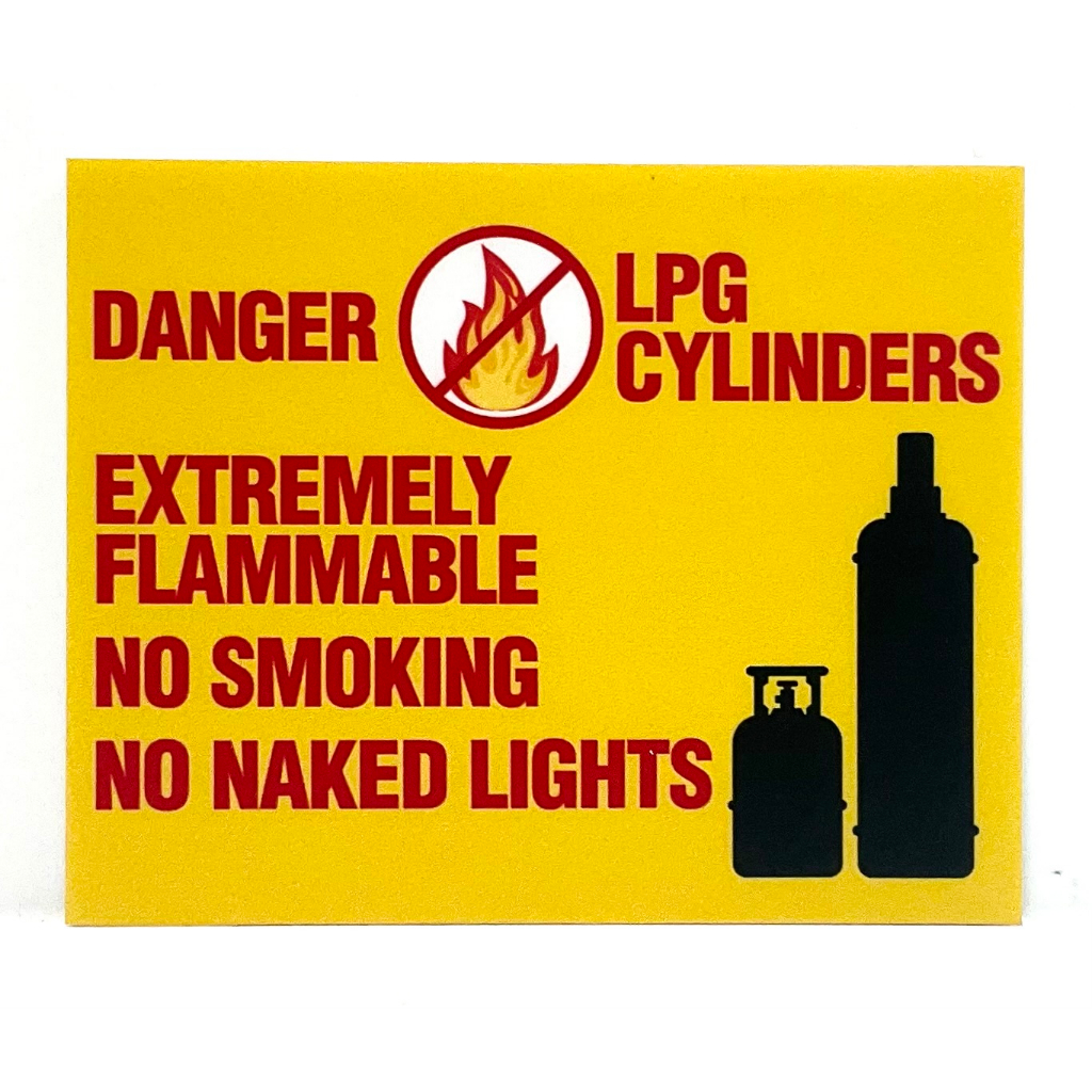 DANGER LPG CYLINDERS SIGNAGE ( 100mm x 80mm ) | Shopee Singapore