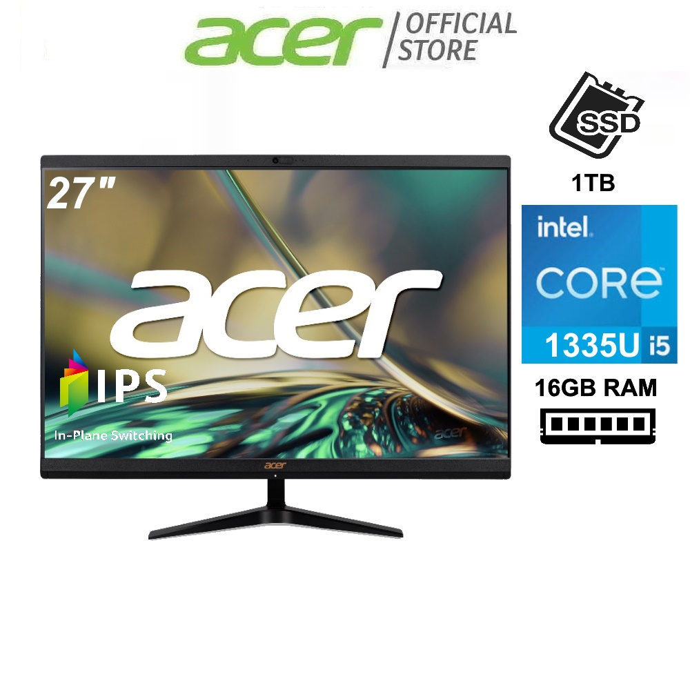 [Intel Core i5-1335U Processor] Acer Aspire C27-1800 (i513161TS) 27 ...