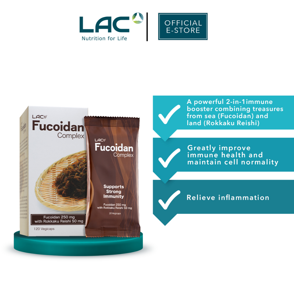 [LAC ACTIVATED] Fucoidan Complex - Premium Mozuku Fucoidan (120 ...