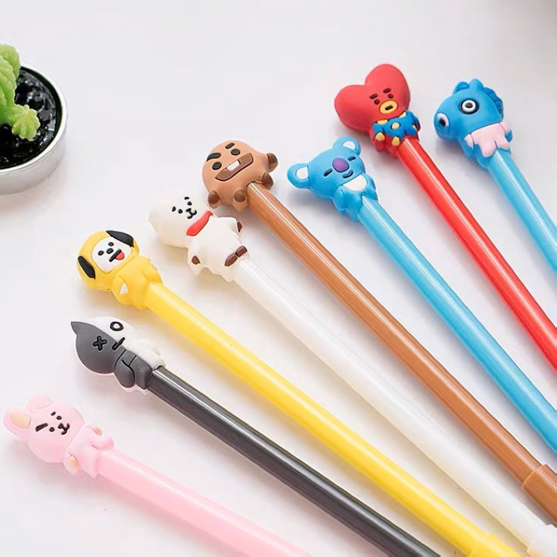 BT21 BTS cute pens chimmy tata mang koya RJ van shooky cooky pen ...