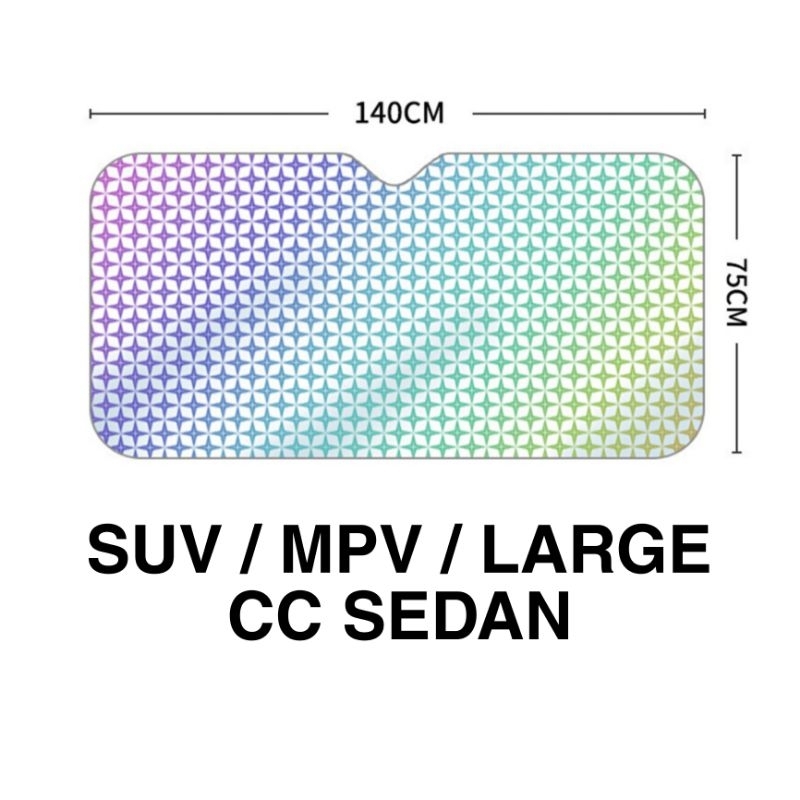 [Support 🇸🇬] Laser Diamond Car Windscreen Windshield UV Sun Shade Heat ...