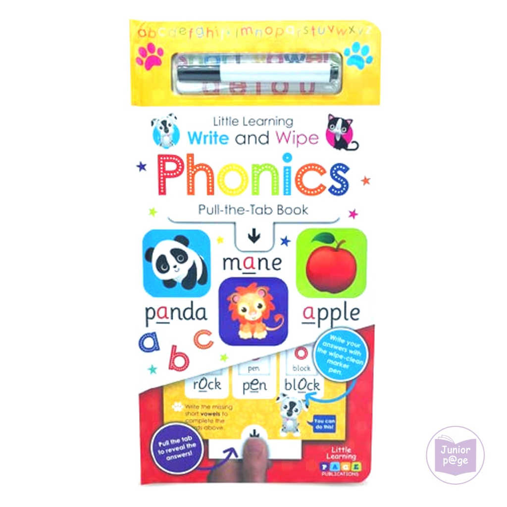 Little Learning Write and Wipe Phonics (Pull The Tab Book) | Shopee ...