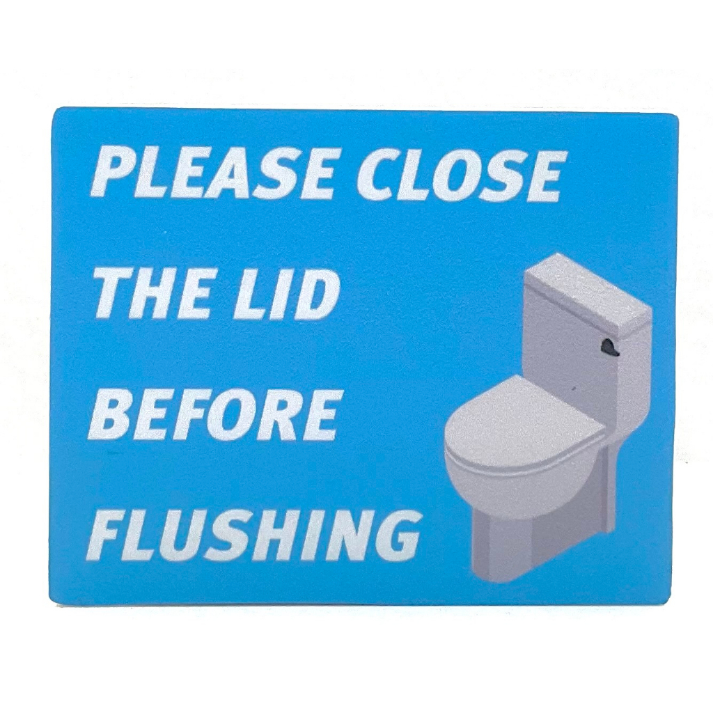 PLEASE CLOSE THE LID BEFORE FLUSHING SIGNAGE ( 100mm x 80mm ) | Shopee ...