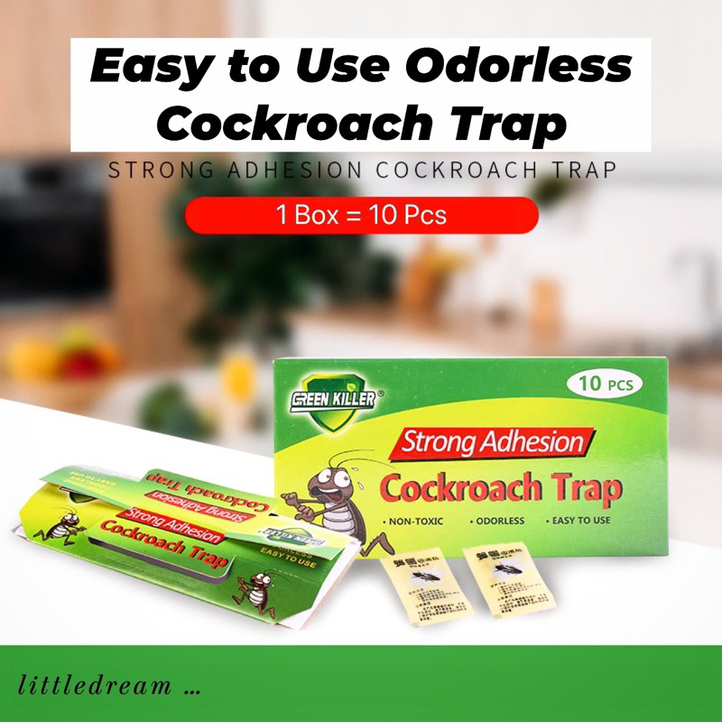 🇸🇬[SG Stock] 10pcs/Box Cockroach Trap Sticker Glue Sticky Catcher ...