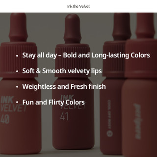 [PERIPERA] [Best Seller] Ink Velvet 4g (Lip tint, Velvet texture ...