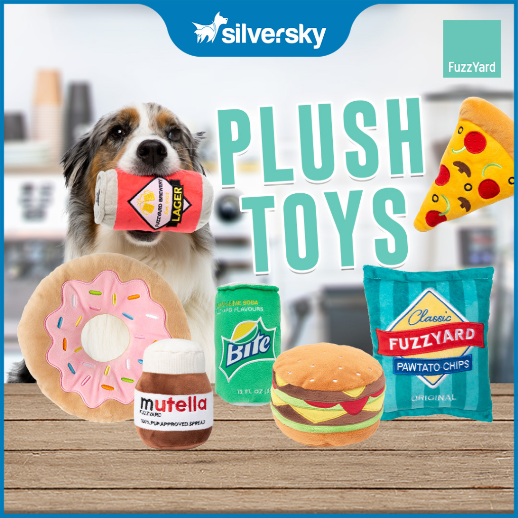 FuzzYard Plush Dog Toys | 33 Designs | Comes With Squeaker | Shopee ...