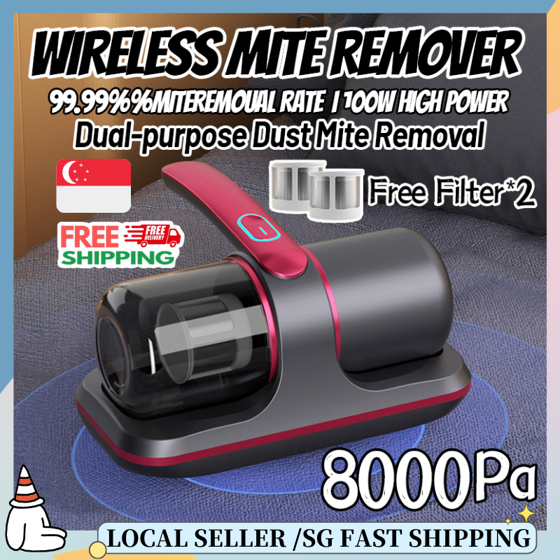 🔥SG READY STOCK Cordless Dust Mite Remover Vacuum Powerful Suction Bed ...