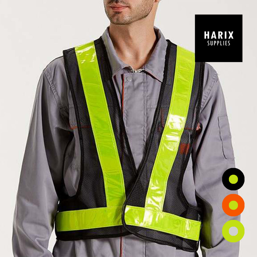 Safety High Visibility Reflective Body Sleeveless Vest Velcro Mesh ...