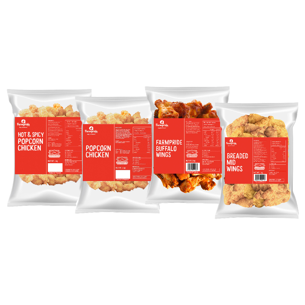 [Bundle of 2] Farmpride Breaded Mid Wings/Buffalo Wing/Popcorn Chicken ...