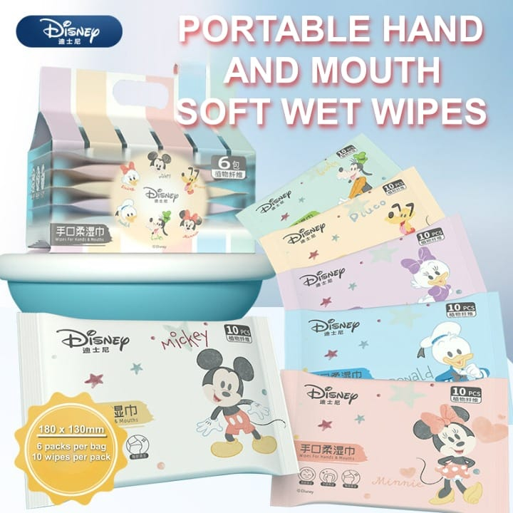 DISNEY Mickey Series Baby Wet Wipes for Hand & Mouth Cleansing Wet ...