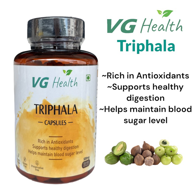 VG Health, Organic Triphala, 120 veg capsules (500mg) | Shopee Singapore