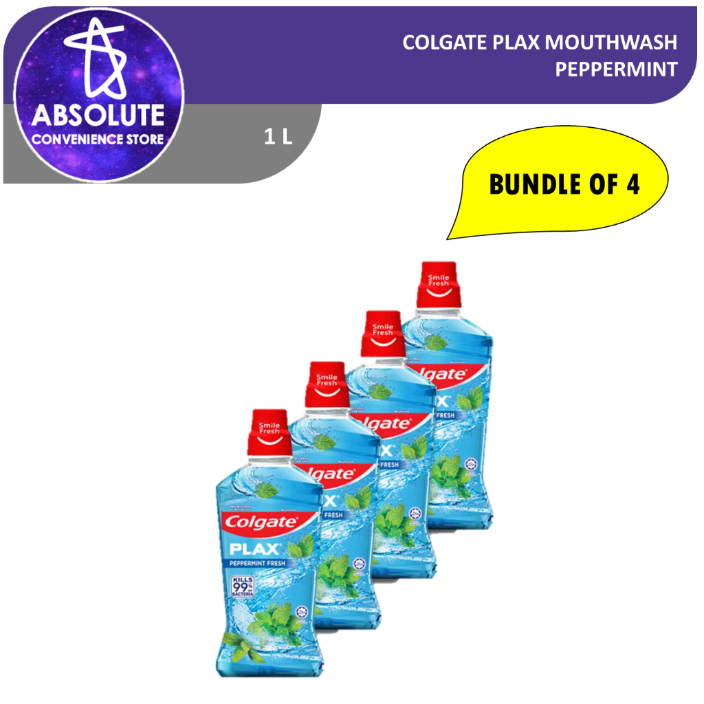 [Bundle of 4] Colgate Plax Mouthwash 1L | Shopee Singapore