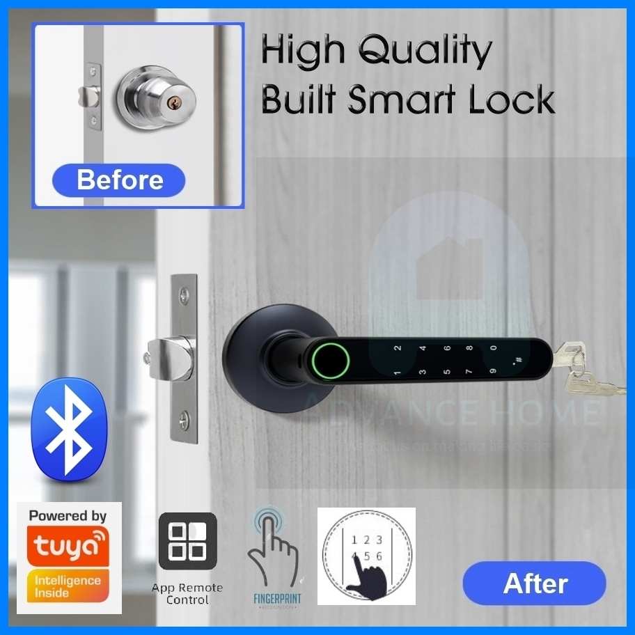 New Launch Fingerprint Smart Door Lock for Bedroom Office Door Tuya APP ...