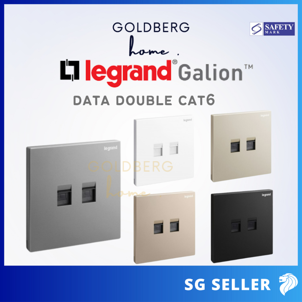 [SG Seller] Legrand Galion Double Port Data CAT6 - White Dark Silver ...
