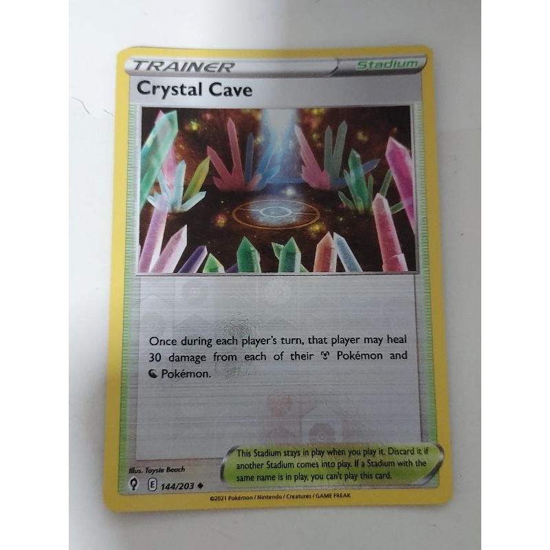 Pokemon crystal cave trainer stadium evolving skies card | Shopee Singapore