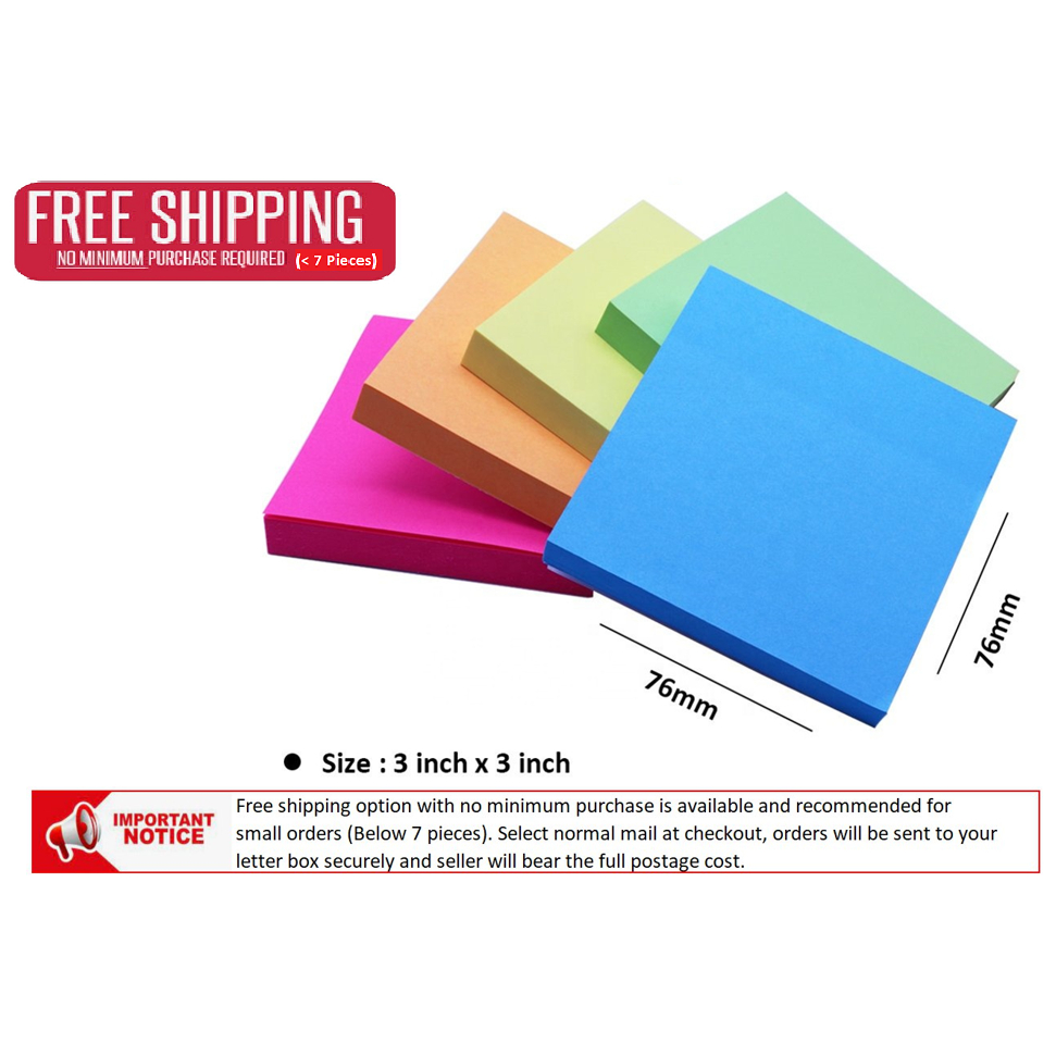 【SG Seller】Memo Pad | Sticky Note | 100 Pages/Pack | Stationery ...