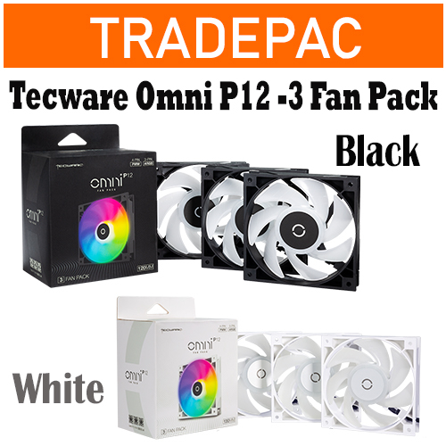 Tecware Omni P12 Fans, 3 Fan Pack Black/White | Shopee Singapore