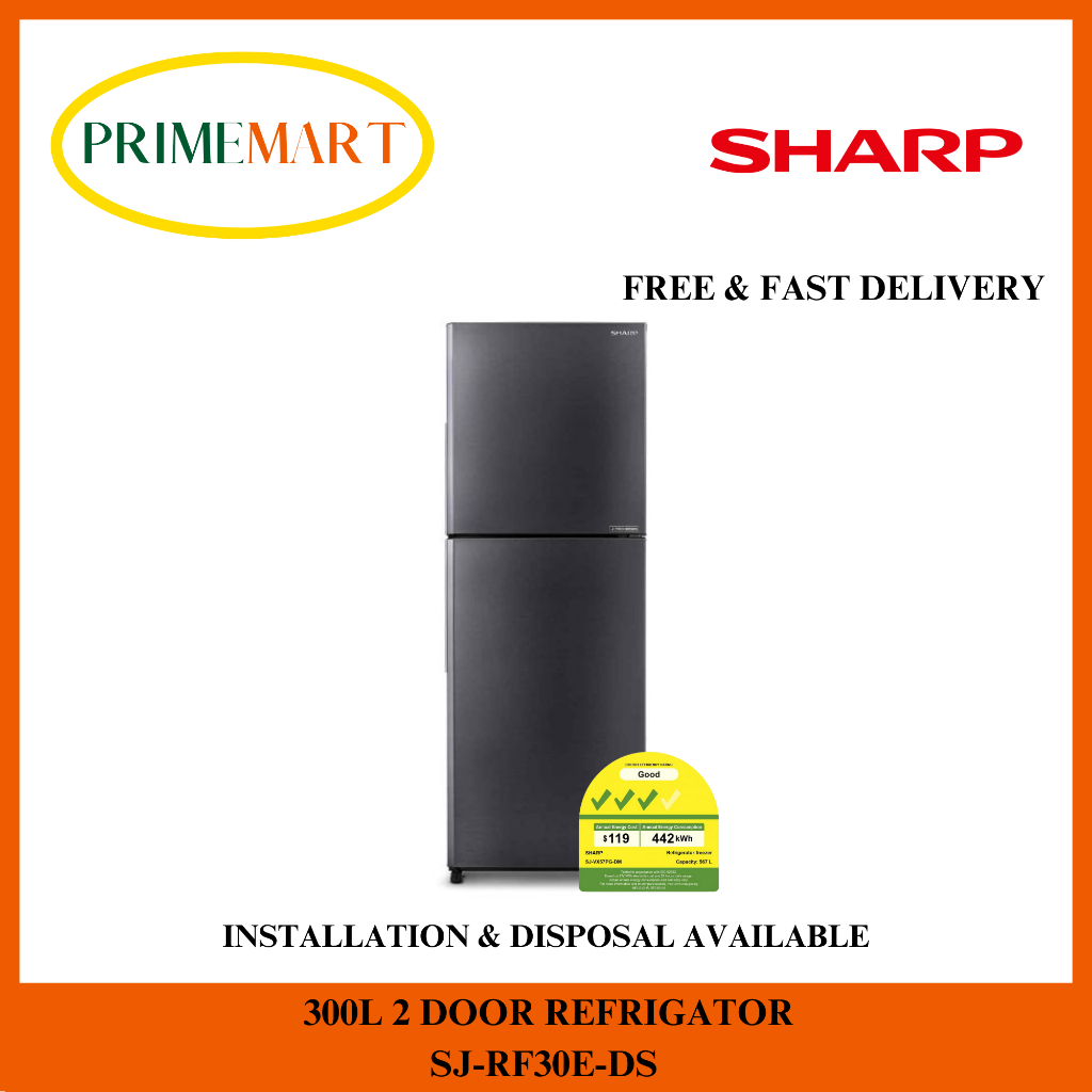 SHARP SJ-RF30E-DS 300L 300L 2 DOOR REFRIGATOR - 2 YEARS SHARP WARRANTY ...