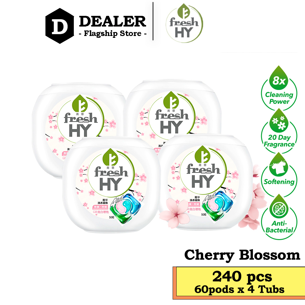 [Free Delivery] Fresh HY 4in1 Laundry Capsules 60 Pods x 4 Tubs ...