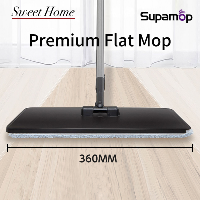 Supamop Premium Super Flat Mop Narrow Cleaning Wiper Telescopic Mop ...