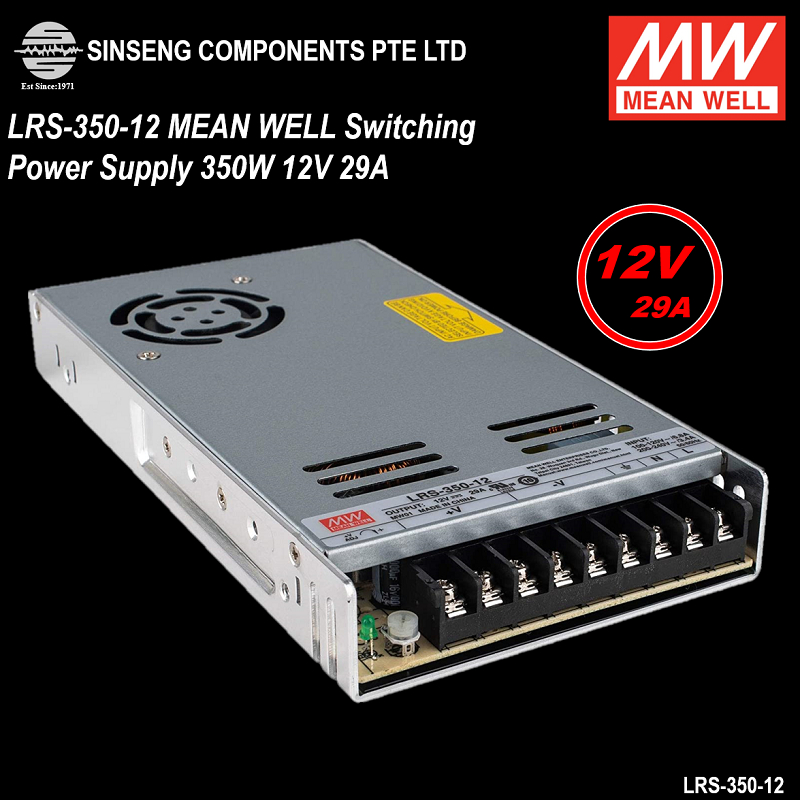Meanwell LRS-350-12 MEAN WELL Switching Power Supply 12V 350W 29A | Shopee Singapore