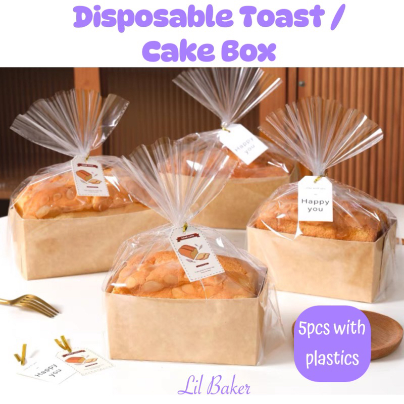 [LIL BAKER] 5PCS BREAD TOAST CAKE BOX OVEN AIRFRYER SAFE DISPOSABLE ...