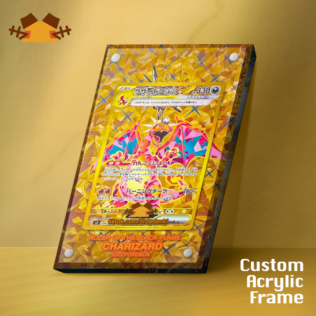 Charizard Ex Gold Custom Acrylic Frame | Shopee Singapore
