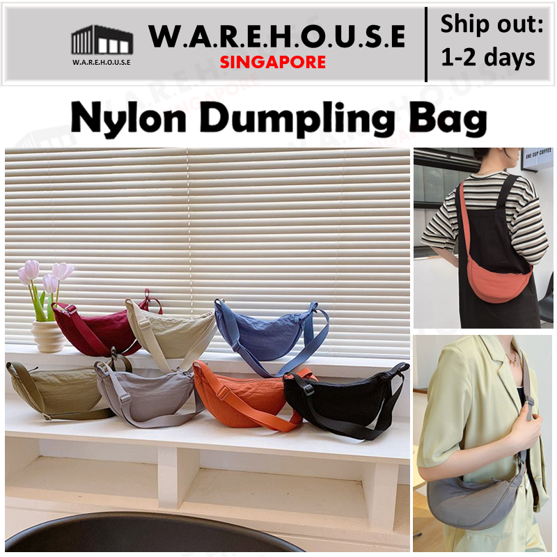 [Warehouse] Nylon Dumpling Bag Unisex Fashion Waterproof Shoulder with ...